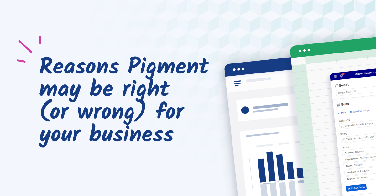 Pigment software review: strengths and weaknesses from a user’s perspective